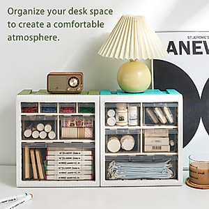 Plastic Drawer Storage Boxes with 5 Drawers,Orange