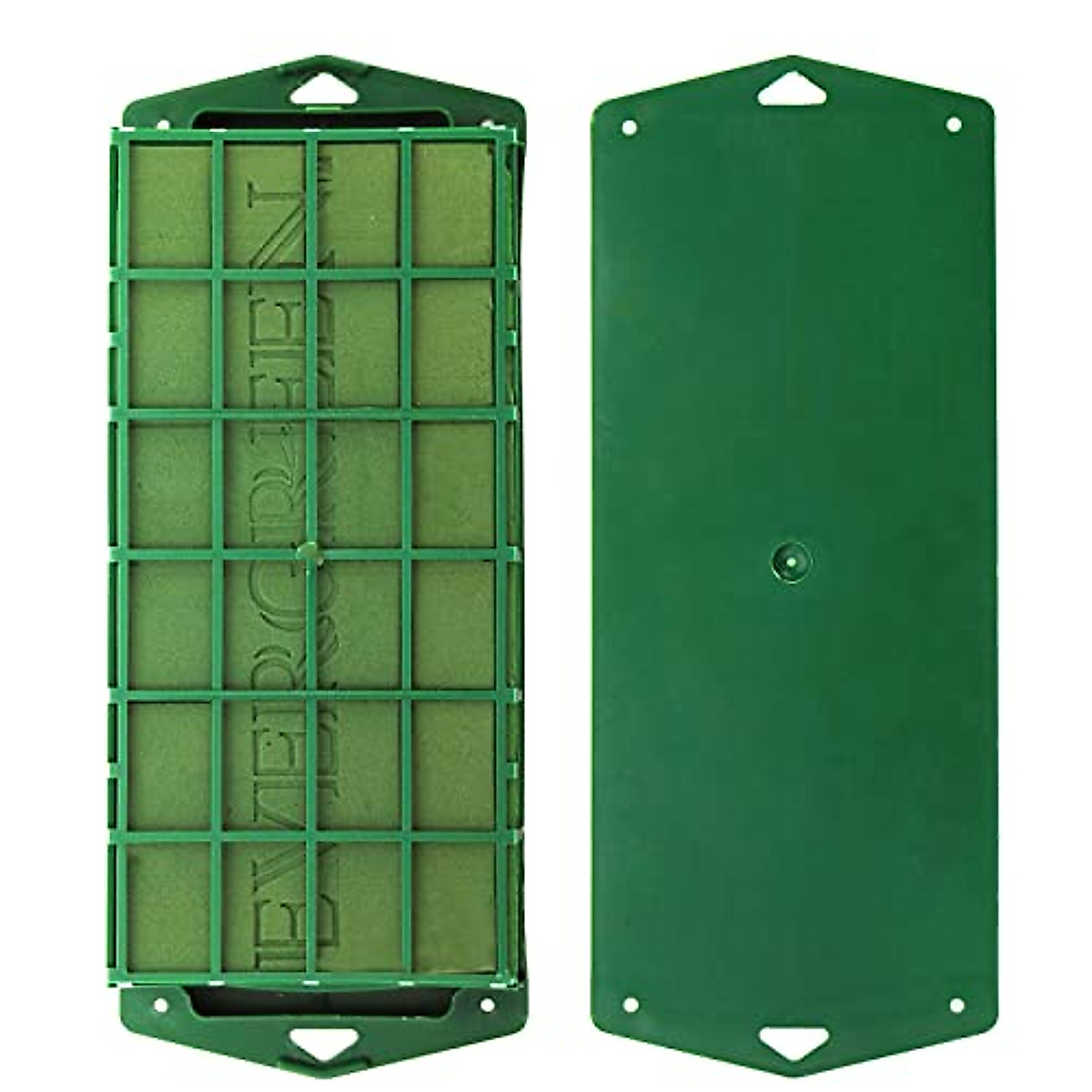 Lyellfe 2 Pieces Floral Foam Cage, Rectangular Flower Foam Holder, Flower Arrangement Mud for DIY Fresh or Artificial Flowers, Table and Wedding Centerpieces, 9.5''L x 3''W