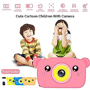 Children Photo Camera Toy Cute - with Several Mini Games Digital Camera Large Screen for Kids Boys & Girls Rechargeable Electronic Camera with 32GB TF Card