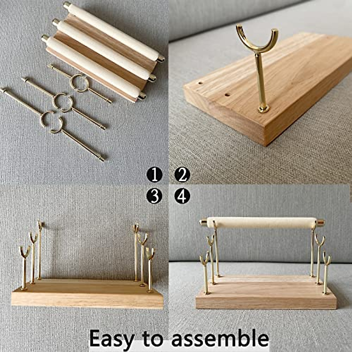 Sikanglant Rings Display Holder Detachable Three Tier Rack Jewelry Storage Organizer Tower