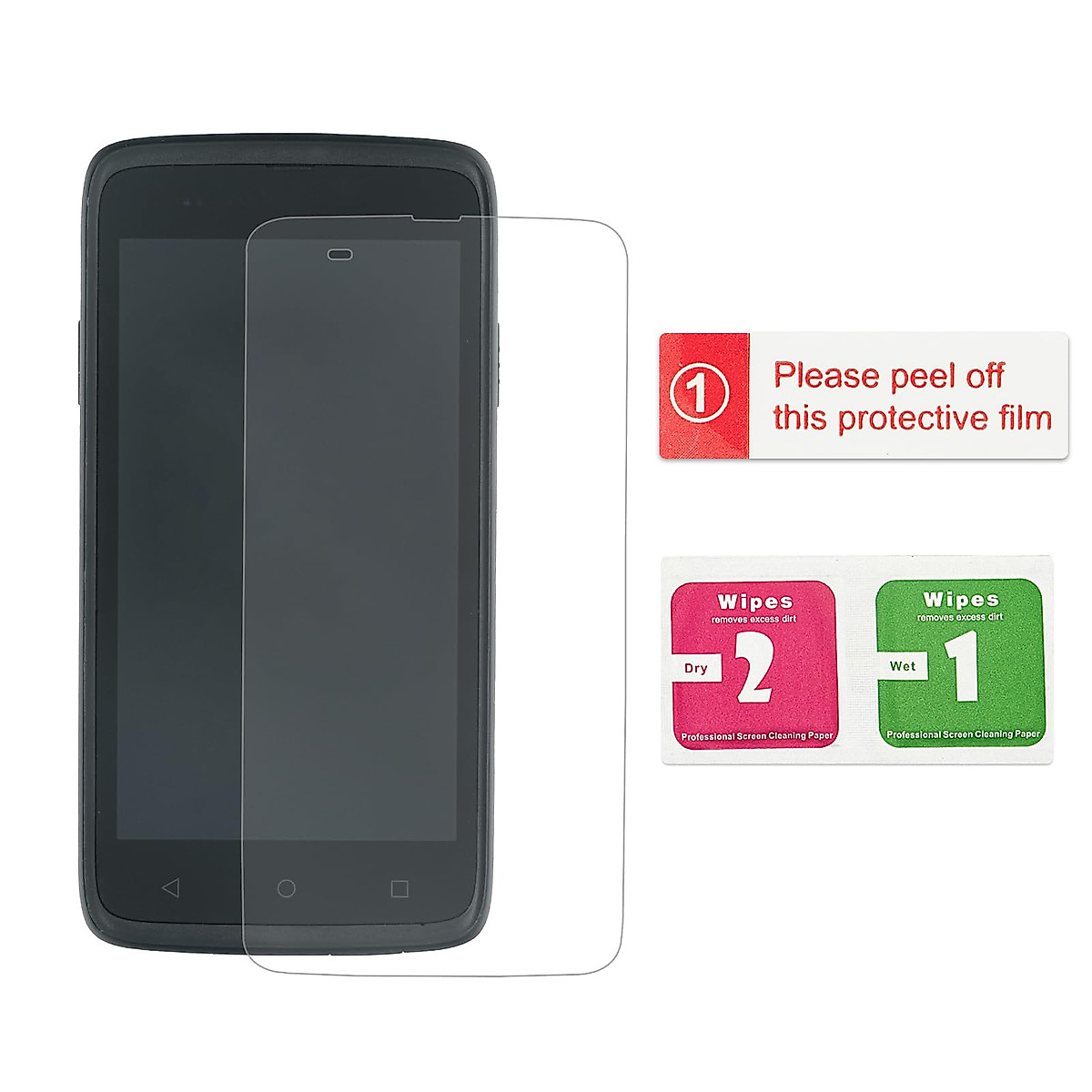 EDA50 Tempered Glass Screen Protector Replacement (3pcs) for Honeywell EDA50 Barcode Scanner, HD Film Fingerprint-Resistant Scratch-Resistant Clear Touch