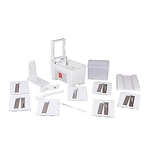 Paderno World Cuisine A4982807 8-Cut Collapsible Spiralizer, Folding 7-Blade, White