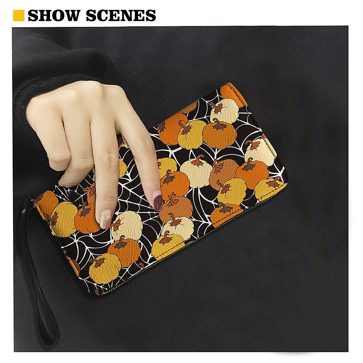 Binienty Animal Cow Stripe Pattern Womens Fashion Wristlet Wallets, PU Leather Ladies Clucth Handbag for Travel