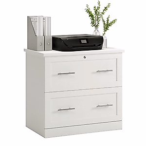 Realspace® 29-7/16"W x 18-1/2"D Lateral 2-Drawer File Cabinet, White
