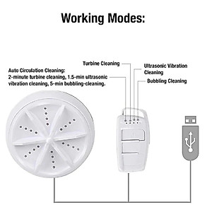 Pocket Washer for Sink, Pocketwasher, Pocket Washer for Clothes, Portable Washing Machine, USB Powered Mini Turbine Washing Machine and Dishwasher for Travel & Home (1PC 4 Levels Adjustable)