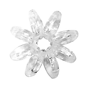 Kitsch Mini Spiral Hair ties, Coil Hair Ties, Phone Cord Hair Ties, Hair Coils - 8 Pcs, Transparent