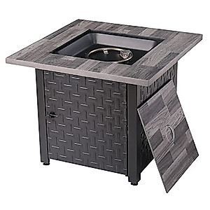 Endless Summer 30-in Black/Grey Tabletop Steel Propane Gas Fire Table