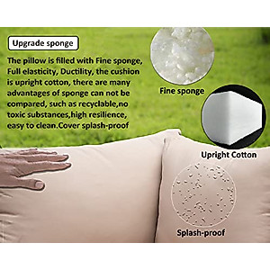 Halmuz Patio Furniture Set The New 6 Piece Outdoor Combination Sofa Have All-Weather Wicker Patio Sofa Conversation Set with Thickened Cushions and Coffee Table (Brown)