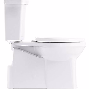 KOHLER 4008-0 Reveal Elongated, Grip-Tight Bumpers, Quiet-Close Release Hinges, Quick-Attach Hardware, No Slam Toilet Seat, White