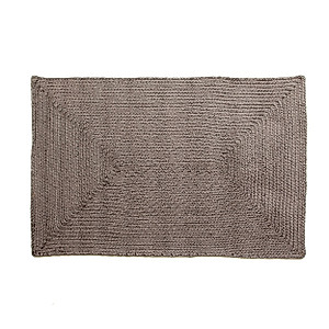 Super Area Rugs Lichfield Gray Braided Rug for Living Room - Washable Braided Rug - Woven Rug for Bedroom - Charcoal Gray 5' x 8' Rectangle