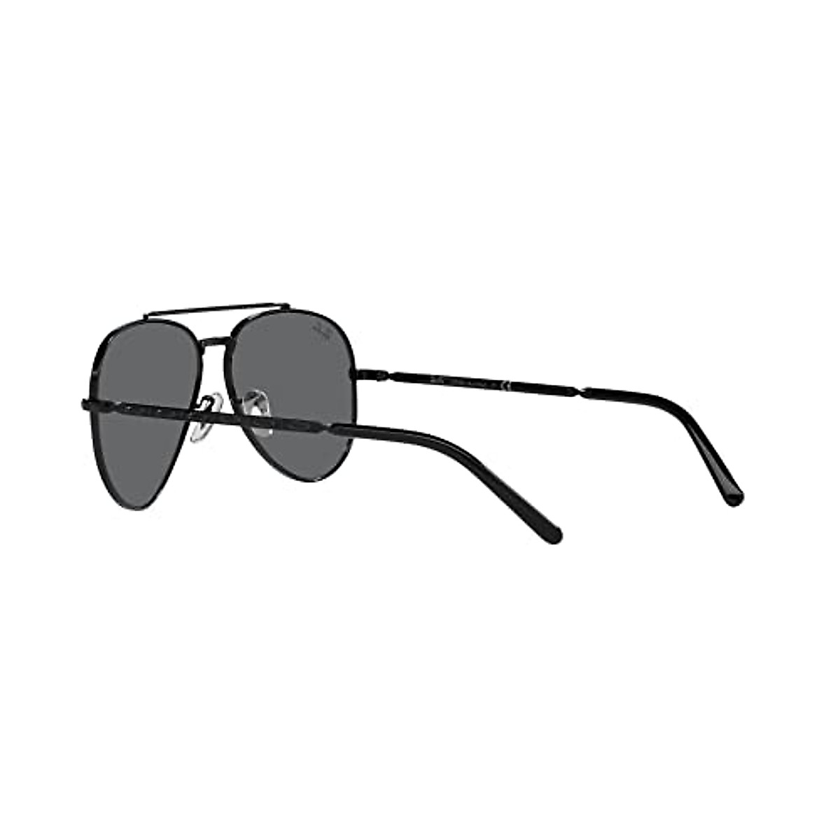 Ray-Ban RB3625 New Aviator Sunglasses, Black/Dark Grey, 62 mm