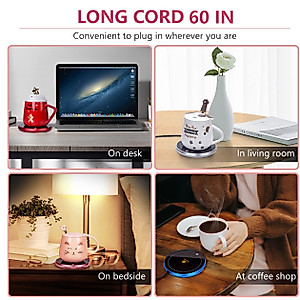 Nouvati Mug Warmer/Candle Warmer Plate/Coffee Warmer for Desk Auto Shut Off: Excellent Heating, 2 Heating Modes, Safety Features, Sleek & Compact Design; Tea Warmer (Space Grey) 2.0