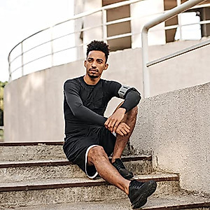 BALENNZ Long Sleeve Tee Shirts for Men - Moisture Wicking Quick Dry Long Sleeve Shirts UV Sun Protection T-Shirts for Men Fishing Running Workout Heather Dark Grey, Light Grey, Red, Teal Large