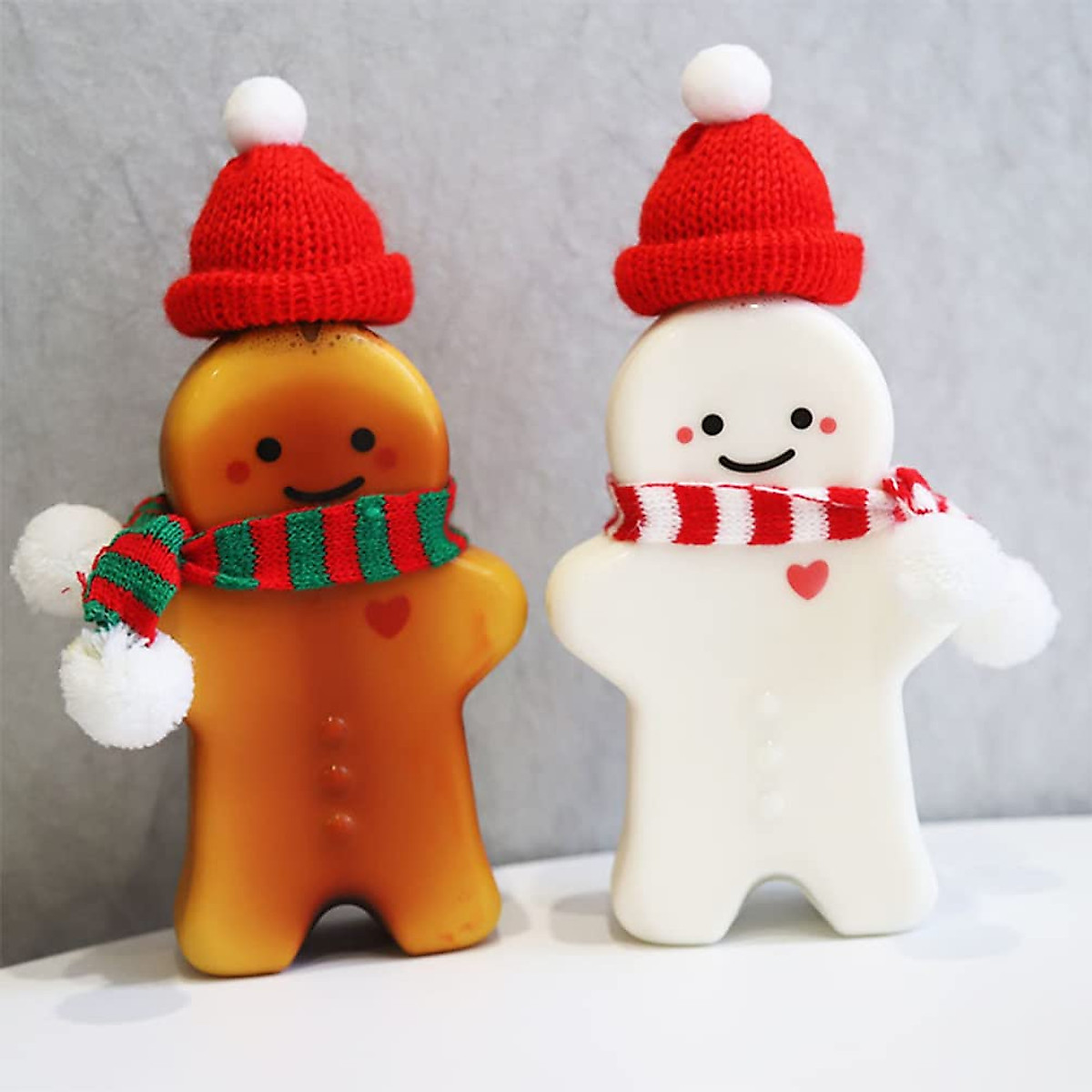 SAFIGLE Gingerbread Bottle 10pcs Christmas Drink Bottle Mini The Pet Decorations Gingerbread Water Bottle