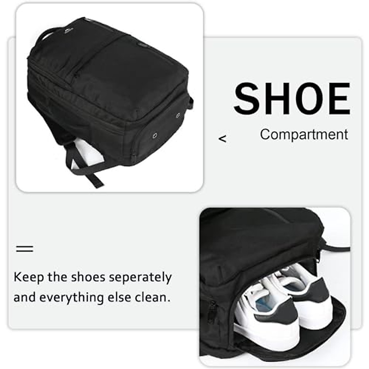 MATEIN Travel Laptop Backpack, 15.6 Inch Large Business Flight Approved Carry on Backpack with USB Port, TSA Computer Backpack for Women & Men, Waterproof Overnight Daypack for Work College, Black