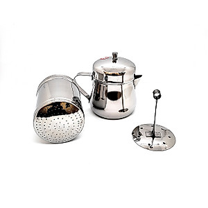 KERAM Coffee filter-drip coffee maker 2-3 cup/coffee bar accessories-stainless steel coffee filters-dripper camping-hiking reusable slow metal south indian pour over dripper