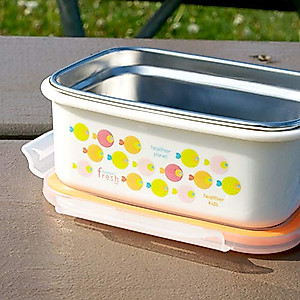 Innobaby Keepin' Fresh Stainless Bento Snack or Lunch Box with Lid for Kids and Toddlers 15 oz, BPA Free Food Storage, Blue Alligator