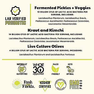Olive My Pickle Fermented Kimchi Variety Pack - 48 Ounces | 3-Pack Bundle of Classic, Cucumber, and Daikon Radish Kimchi | Fresh & Flavorful Korean Food with Natural Probiotics for Gut Health - Perfect for Ramen & Spicy Noodles