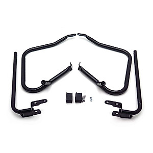 HTTMT- US-TGHD-SG04-BK2- US Front Saddlebag Bracket Guard Crash Bar Compatible With Harley Touring Road Glide FLH 14+