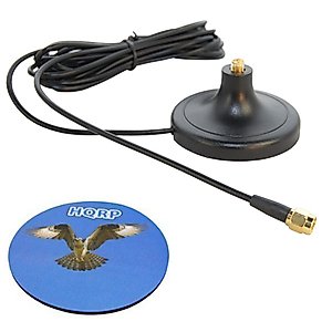 HQRP 3M RP-SMA WiFi Antenna Extension Cable Connector Magnetic Base Works with D-Link DIR-825 / DIR-628 / DGL-4500 / DIR-660 / DIR-615 / DIR-855 / DIR-655 + HQRP Coaster