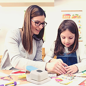 FINGERINSPIRE Paper Corner Punch 6 inch Full-Edge Paper Punch Raindrop Wreath Shape Embossing Punch Square Lever Action Craft Puncher for Photo Card Making Paper Cutter Scrapbooking Supplies