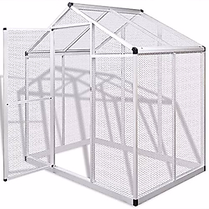 FAMIROSA Outdoor Aviary Aluminium, Large Pigeon Cage, Aluminium Bird Cage Bird House, Parrot Cage Bird Aviary for Outdoor, 70.1" x 48" x 76.4" (L x W x H)