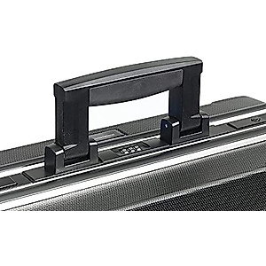 B&W International GO Portable Wheeled Rolling Tool Case Box with Pocket Boards, Black