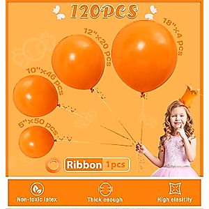 Ponamfo Orange Balloon Arch Kit - 120Pcs 18"+12"+10"+5" Yellow Mette Balloons Garland Kit Different Size as Birthday Party Balloons Gender Reveal Balloons Baby Shower Balloons Wedding Anniversary