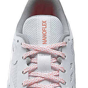 Reebok Women's Nanoflex TR Cross Trainer, White/Pure Grey/Orange Flare, 10.5