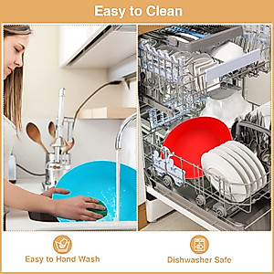 Silicone Slow Cooker Liners fit Crock-Pot 7-8 Quart Oval Slow Cooker，Reusable & Leakproof Dishwasher Safe Cooking Liner for 7 Quart Crock Pot (1pcs-Blue [Fit 7 to 8 QT][12"D x 9.25"W x 4.92"H])