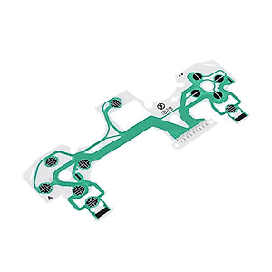 PUSOKEI 10Pcs Conductive Film Repair Part for PlayStation 4 Controller,Replacement Buttons Ribbon Circuit Board,Replacement Keypad Repair Pads Flexible Controller Membrane Conductive Film.