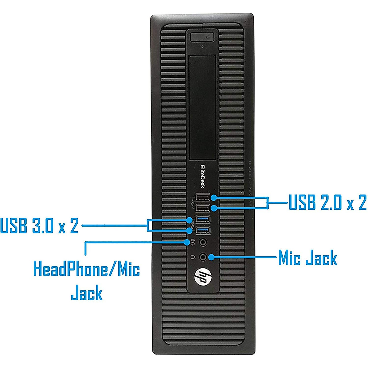 HP EliteDesk 800 G1 SFF Gaming Desktop, Intel Core i5-4570, 16GB DDR3 RAM, 256GB SSD & 2TB HDD, USB 3.0, NVIDIA Geforce GT 1030 2GB, HDMI, Display Port, WiFi BT 4.0 - Windows 10 Home (Renewed)