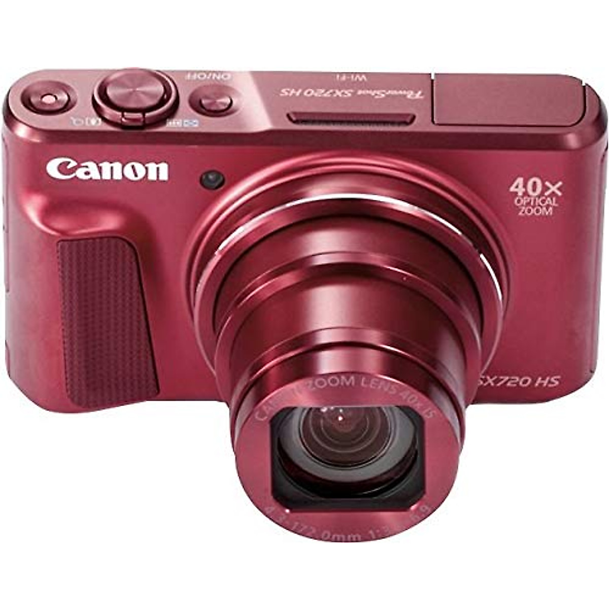 Canon PowerShot SX720 HS 20.3 MP Wi-Fi Digital Camera with 40x Optical Zoom & HD 1080p Video (Red) 11 Piece Value Bundle
