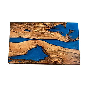 Live Edge Wooden Table, Epoxy Table, Epoxy Resin River Table, Natural Wood,Dining Table, Natural Epoxy Table, Resin Table 54" x 27" Inch