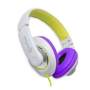 Connectland Over Ear 3.5mm Wired Headphone, Microphone Lightweight Adjustable Headband For Kids,Teens,Adults. iPhone iPad Tablet, Yellow CL-AUD63033