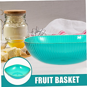 Fish Bowl Home Entertaining Fruit Bowl Plastic Dessert Bowls Large Serving Bowl with Gold Trim Fruit Basket Vegetable Bowl Snack Candy Bowl Dried Fruit Tray for Kitchen Candy Dish