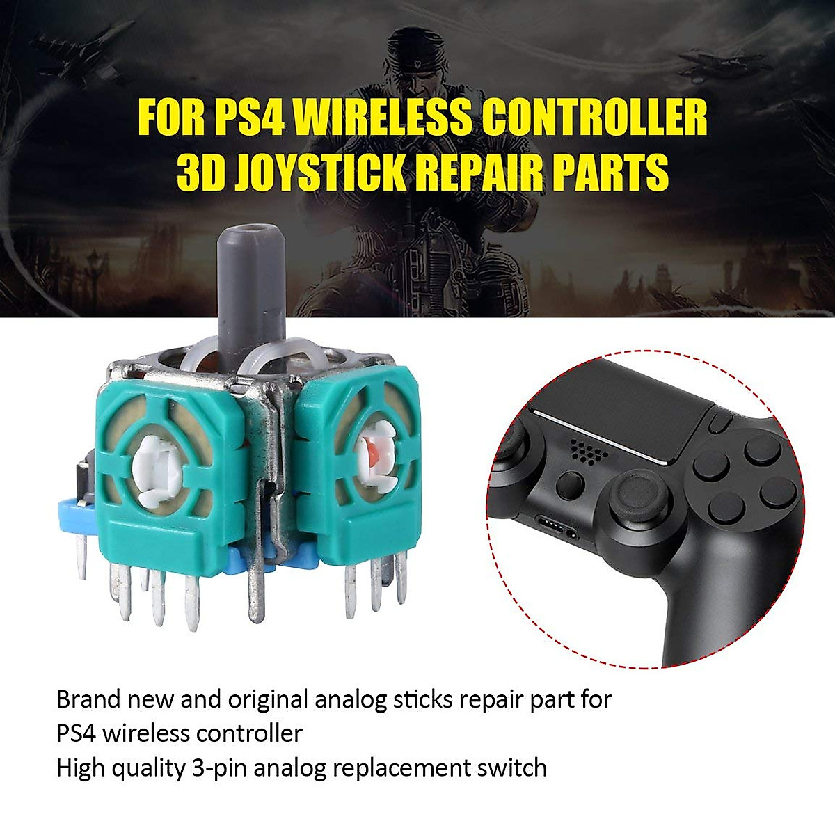 Kiminors Module Thumb Stick Replacement 3D Analog Joystick for PS4 Portable Convenient Handle Repair Parts Rocker