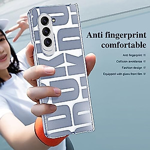 Compatible with Samsung Galaxy Z Fold5 Case with Built-in Screen Protector | Hinge Protection | Full Body Ultra-Thin Anti-Scratches Shockproof Protective Phone Cover for Samsung Galaxy Z Fold 5, Blue