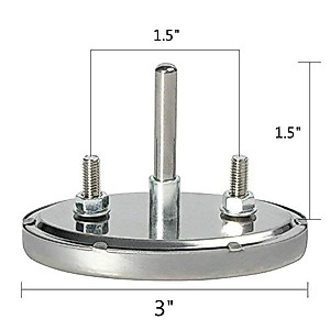 GasSaf Lid Thermometer Temperature Gauge Replacement for Nexgrill, Grill master 720-0697, Charmglow 720-0234, Aussie, Brinkman, Members Mark and Other Gas Grill, Oval Stainless Steel Heat Indicator