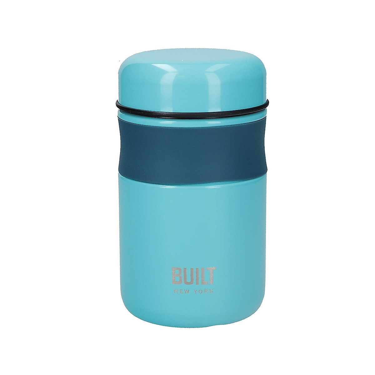 Built Double Wall Vacuum Insulated Food Flask for Hot and Cold Foods, Stainless Steel, Teal, 490 ml