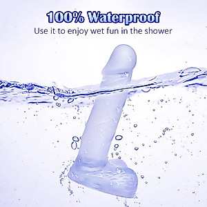 4 Inch Silicone Realistic Mini Dildo,Beginner Anal Plug,Soft Dildo with Curved Shaft and Balls,Sex Toy Women Men Couples.Experience Multi-Purpose Mini Style (Blue)