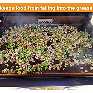 Wind Guards, Warming Rack & Food Fighter Mesh Screen for Blackstone 28 inch Griddle Stand Accessories,Magnetic Grill Accessories for 28" Blackstone Flat Top Grill,Compatible w/ Blackstone Rear Grease