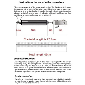 Mouse Trap,Live Catch and Release Bucket Spin Roller with an Original Ring for Mice Rats Rodents.Humane Roller+Ramp,Automatic Roller Mouse Trap for Indoor Outdoor Auto Reset