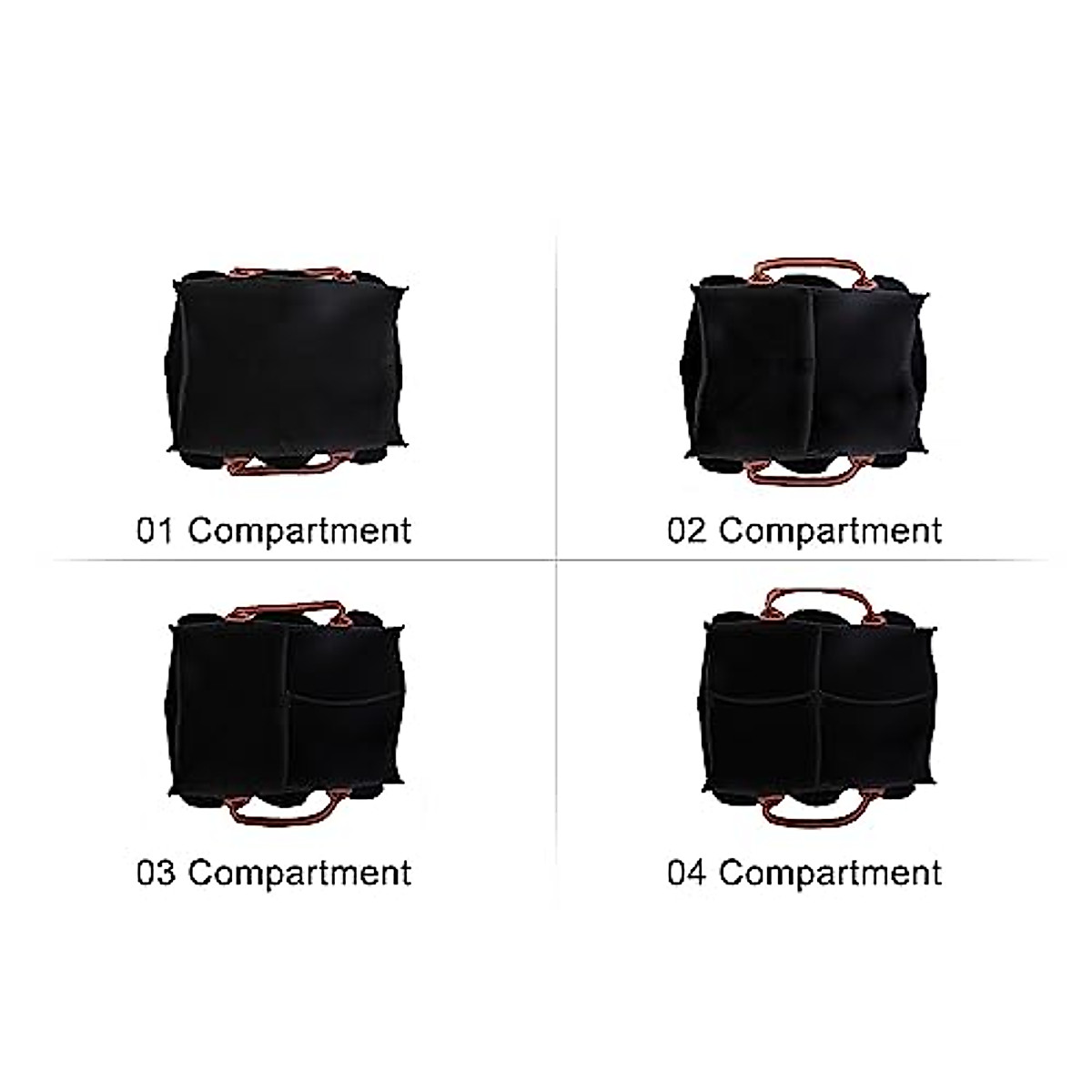 Mysa Felt Baby Diaper Caddy Car Organizer with Vegan Leather Handle for Diapers and Baby Wipes For Changing Table Nursery Storage Bin Basket, Baby Shower Gift Suitable For Indoor Outdoor (BLACK)