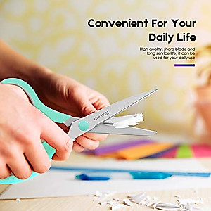 Scissors, iBayam 8" Multipurpose Scissors Bulk 3-Pack, Ultra Sharp Blade Shears, Comfort-Grip Handles, Sturdy Sharp Scissors for Office Home School Sewing Fabric Craft Supplies, Right/Left Hand