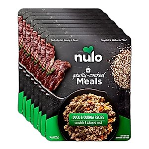 Nulo Gently-Cooked Meals Complete and Balanced Adult Wet Dog Food, Duck & Quinoa, 9 Ounce, 8 Count