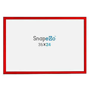 SnapeZo Movie Poster Frame 24x36, Red, 1.25 Inch Aluminum Profile, Front-Loading Snap Frame, Wall Mounting, Professional Series