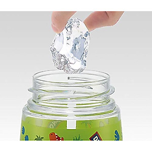 Skater PSHC4DK-A Dinosaurus Die-Cut Bottle with Straw, 14.2 fl oz (420 ml)