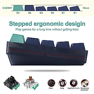 JOMKIZ PBT Keycaps, 157-key Dyed Sublimation Cherry Profile Custom Keycap Set for Cherry MX Switches ISO/ANSI Layout Mechanical Keyboards