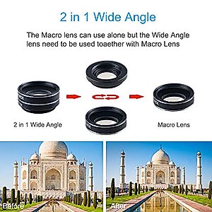 Cell Phone Camera Lens Kit, SEVENKA 18X Telephoto Lens with Remote Shutter, Tripod, Fisheye, Macro and Wide Angle Lens for iPhone 11 Pro Max X XS Max XR/8/7/6/6s Samsung Android Smartphone